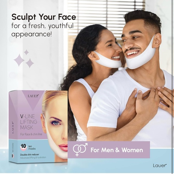 LAUER COSMETIC | Skincare | V Shaped Contouring Face Mask Line Shaping ...